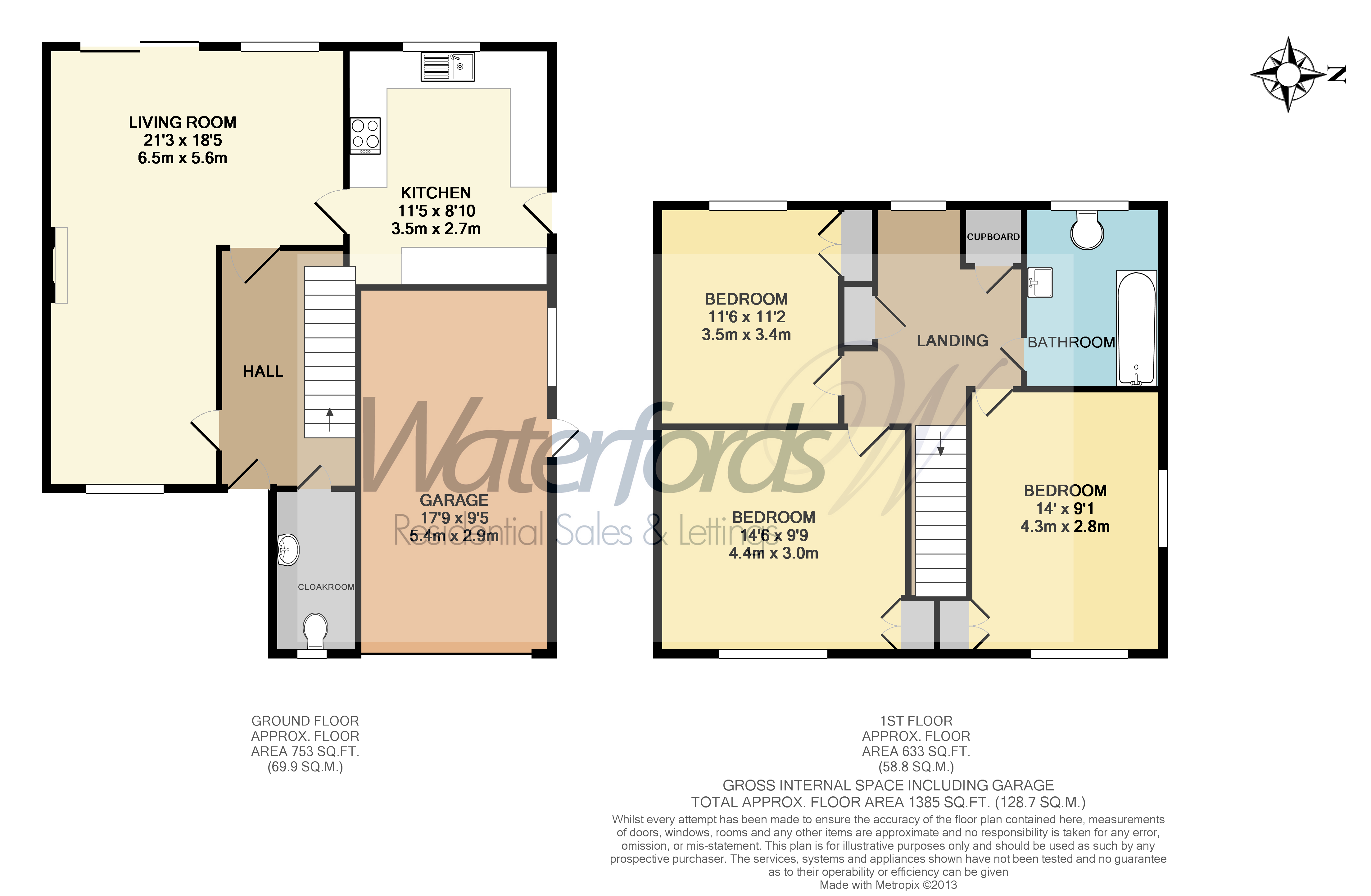Floor Plan for GROSS INTERNAL SPACE INCLUDING GARAGE